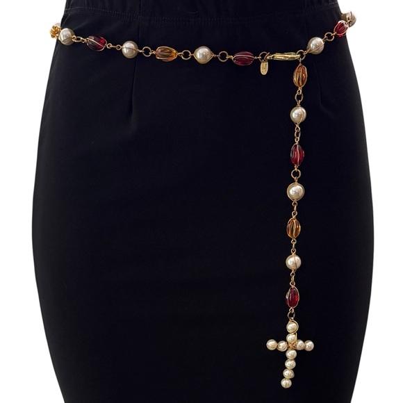 Express | Accessories | Vintage Express Gold Amber Red Beaded Belly ...